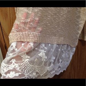 Umgee | Tops | Nwot Cute Umgee Crochet Long Top Sheer See Through ...